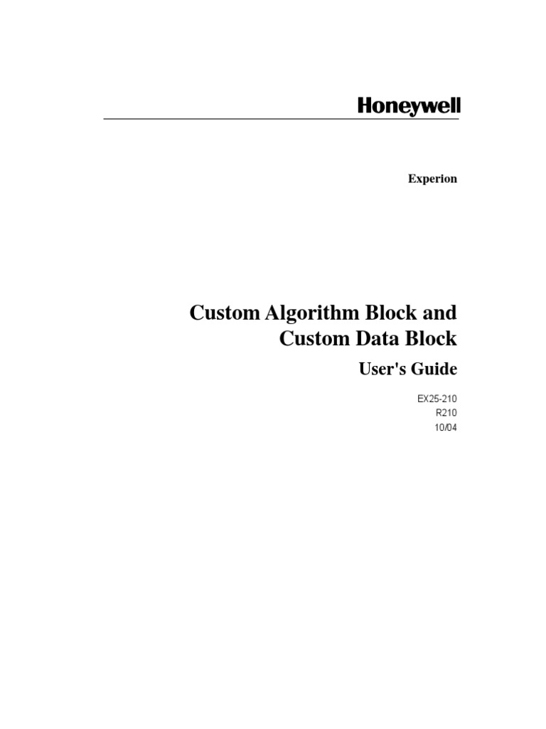 Custom Algorithm Block | PDF | Data Type | Parameter (Computer Programming)