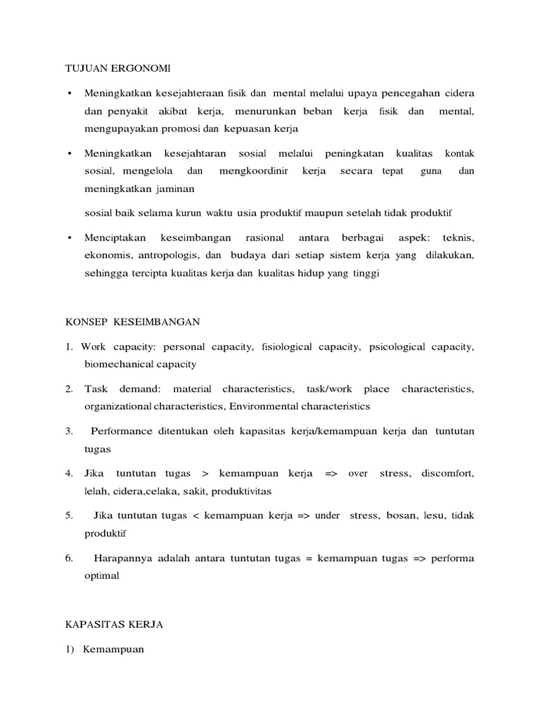 Modul Ergonomi | PDF