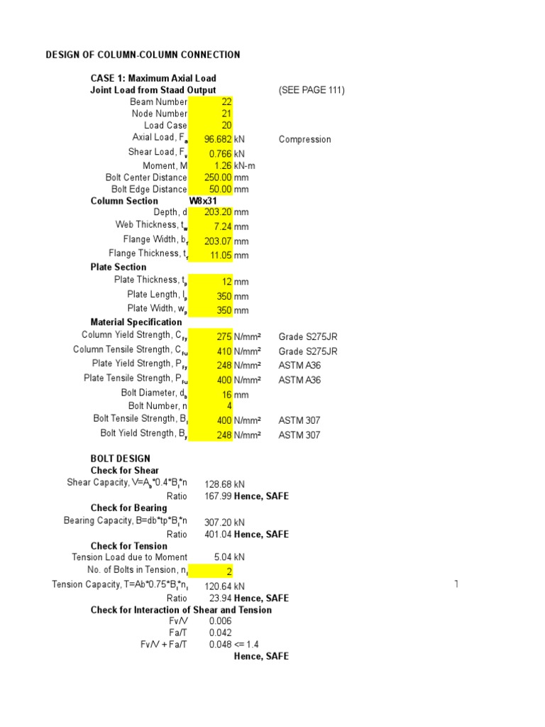 Two-Tier Pipe Rack Connection Design | PDF | Screw | Beam (Structure)