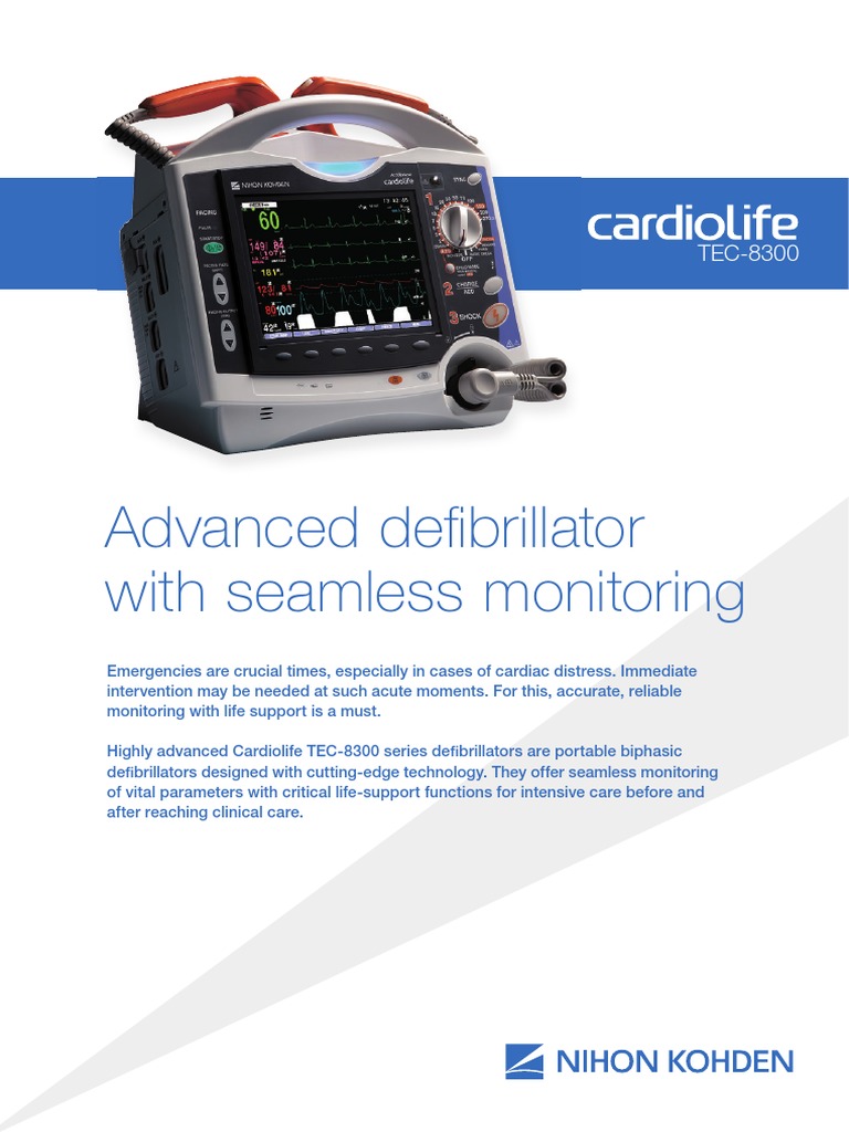 Datasheet Cardiolife TEC-8300 | PDF | Blood Pressure | Electrocardiography
