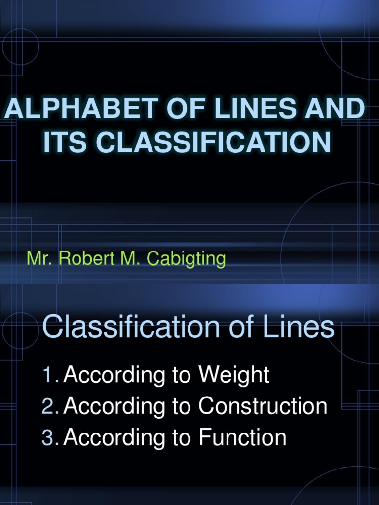 Alphabet of Lines and Its Classification: Mr. Robert M. Cabigting | PDF ...