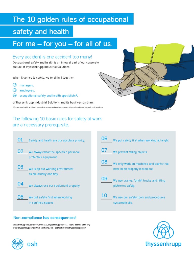 The Golden Rules of Safety | PDF | Personal Protective Equipment ...