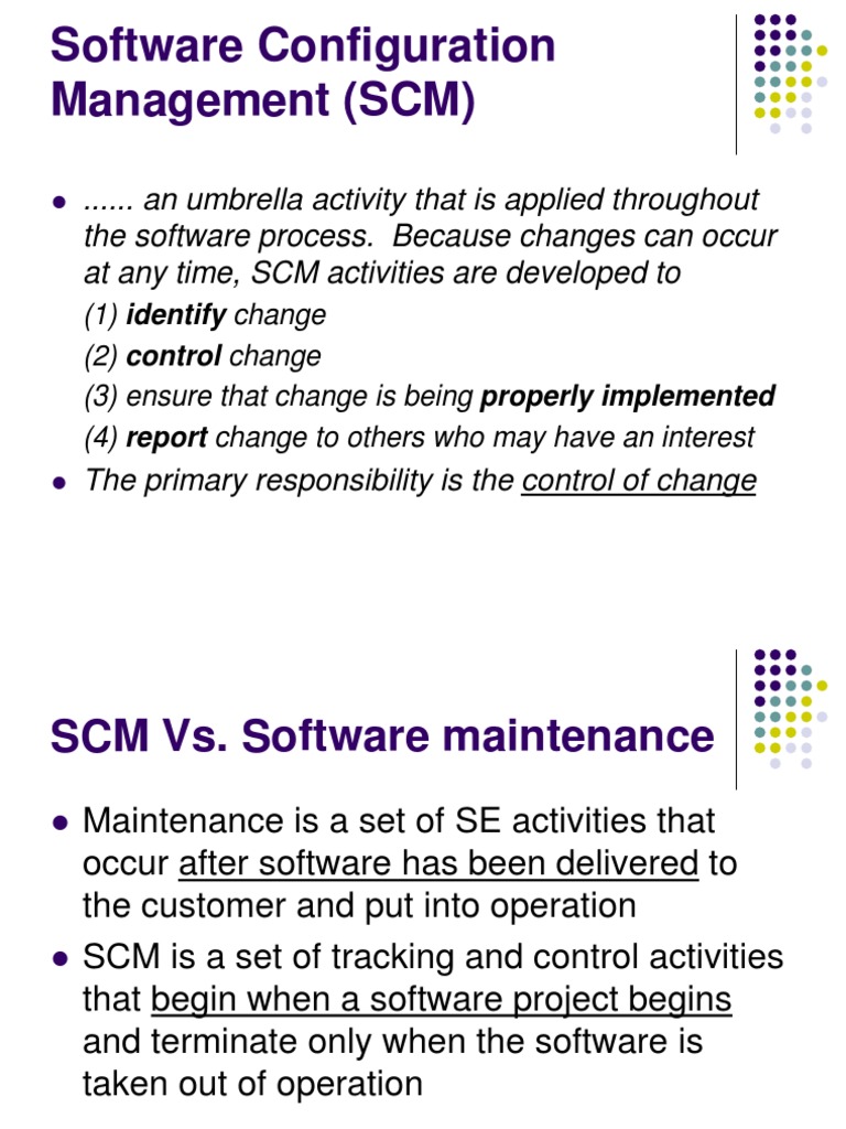 Software Configuration Management (SCM) | Download Free PDF | Version ...