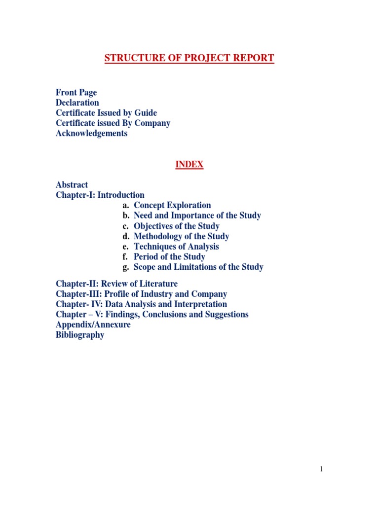 Summer Internship Project Report Structure | PDF | Postgraduate ...