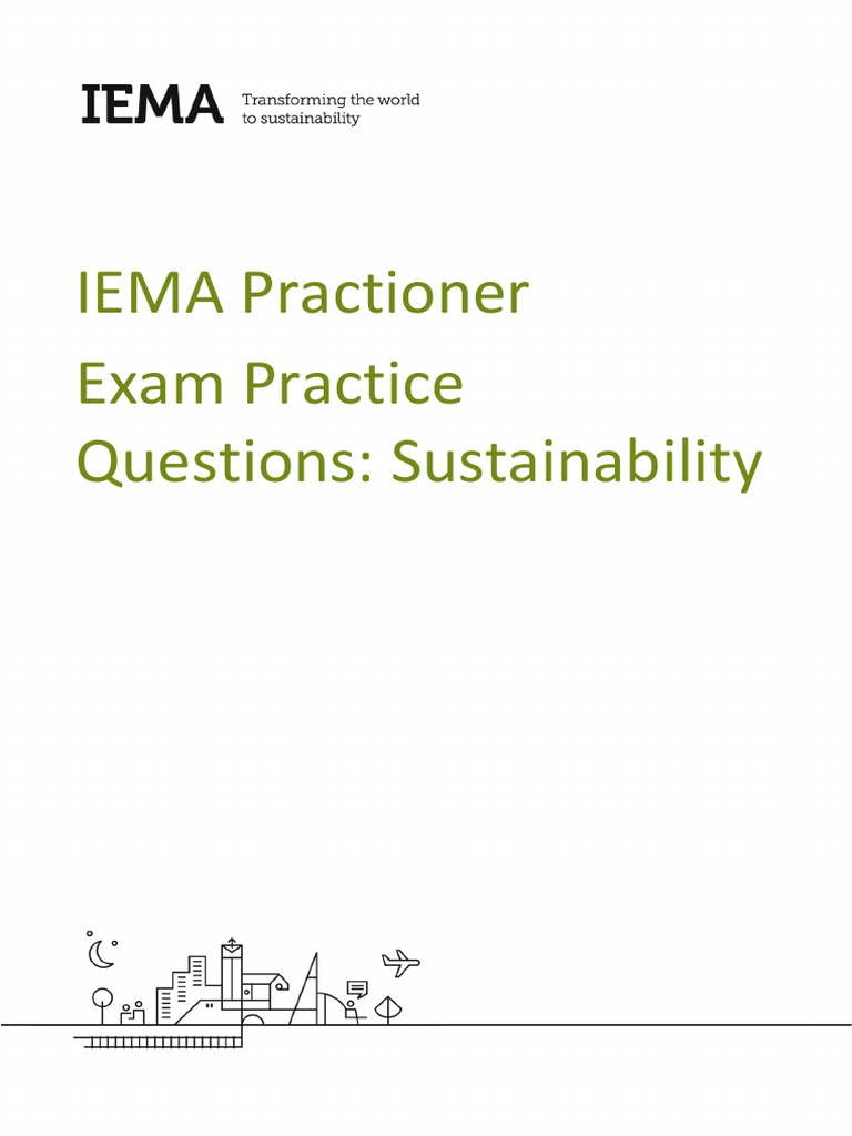 IEMA Practitioner Exam Practice Questions: Sustainability - Version 1.0 ...