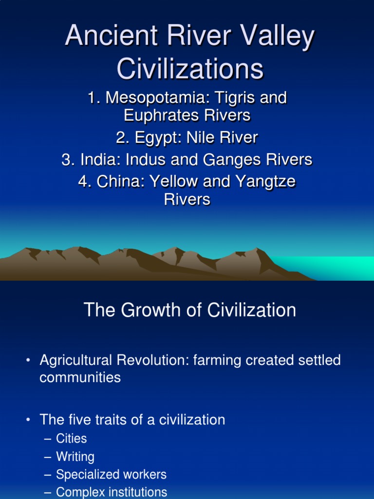 Chapter 01 Ancient River Valley Civilizations | PDF | Ancient Egypt ...