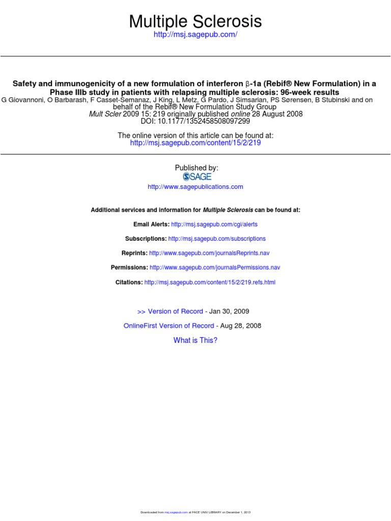 Multiple Sclerosis | PDF | Multiple Sclerosis | Medicine