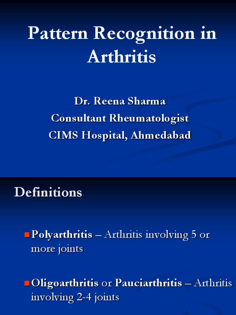 Pattern Recognition in Arthritis: A Guide to Classifying Polyarthritis ...