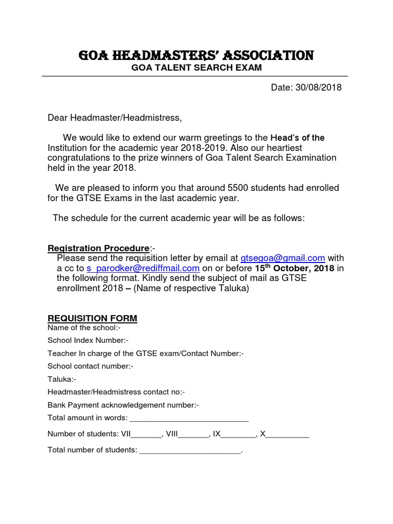 Goa Headmasters' Association: Goa Talent Search Exam | PDF | Behavior ...