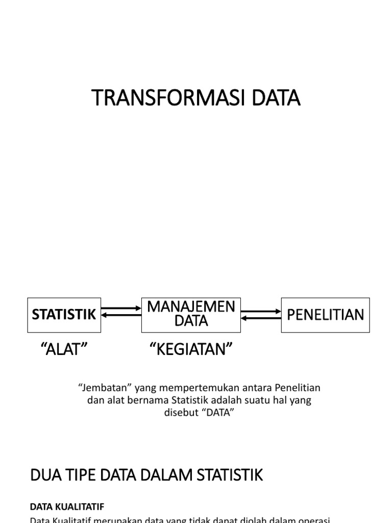 Transformasi Data | PDF