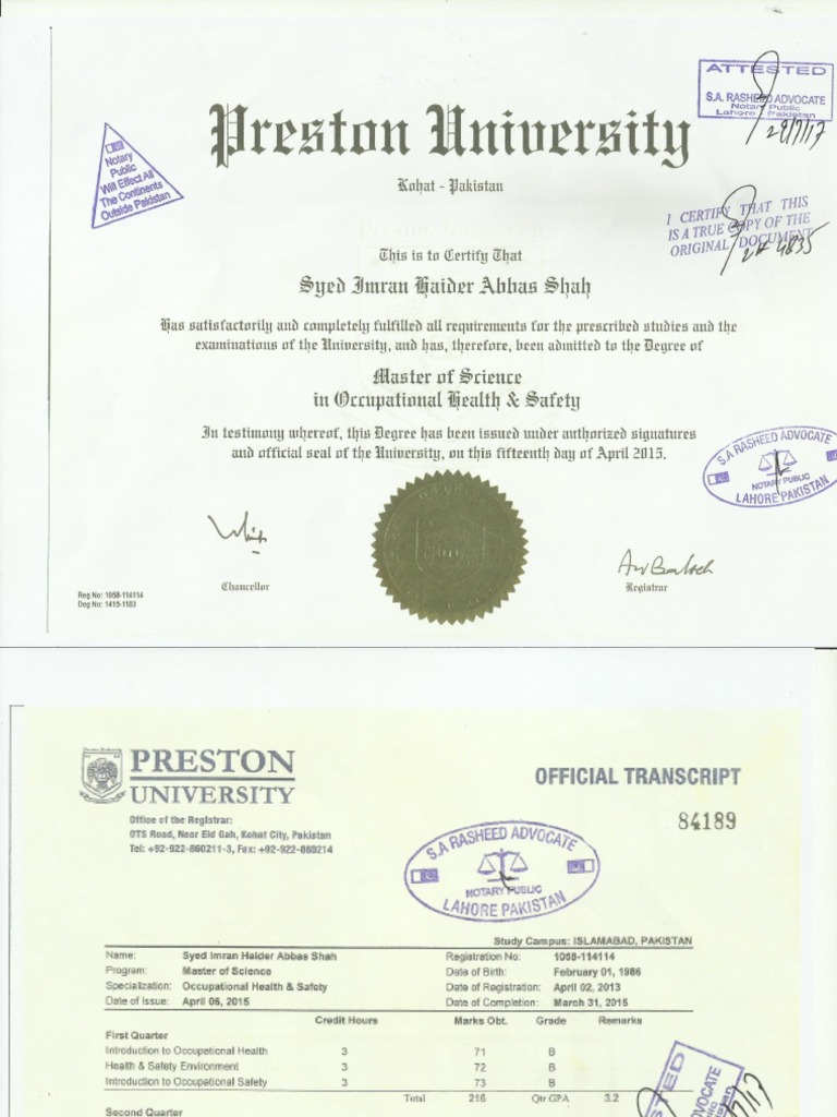 MS Degree & Transcripts | PDF