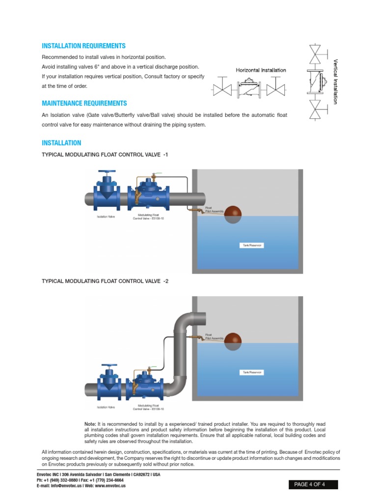 Float Valve Installation | PDF