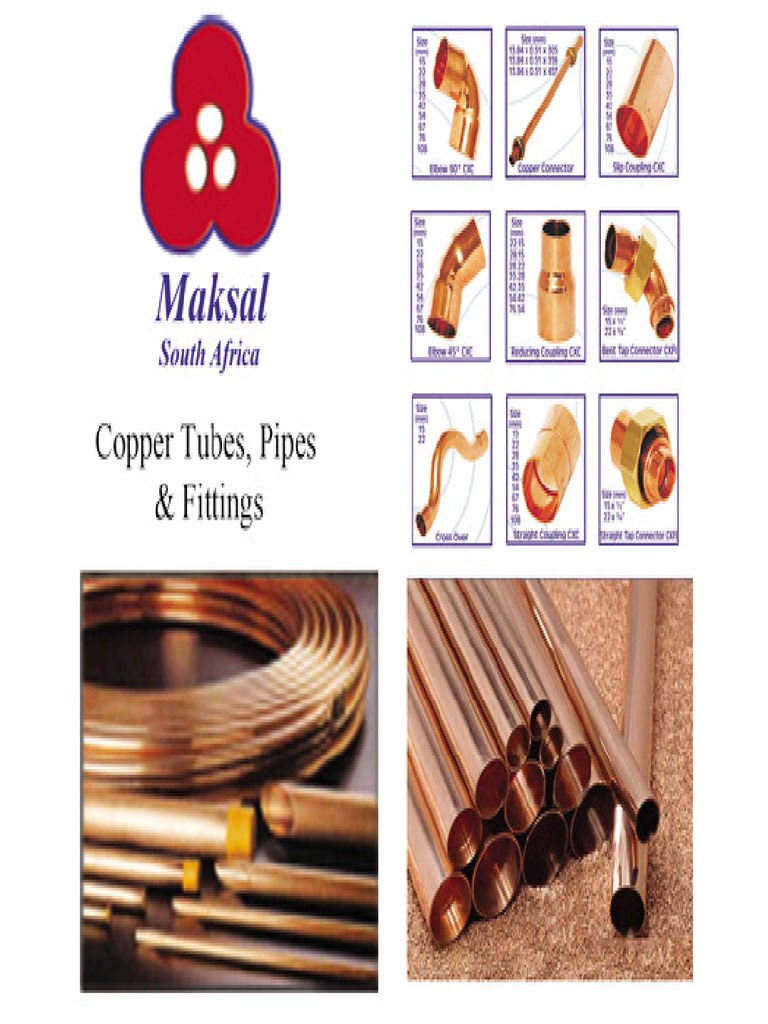 Maksal Copper Pipes Catalog PDF | PDF