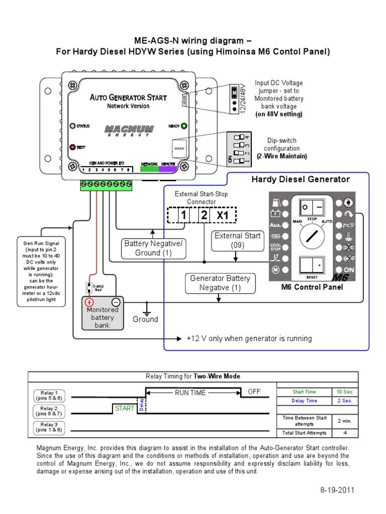 ME AGS N Hardy Diesel HDYW Series Generators With M6 Contol Panel Rev 8 ...