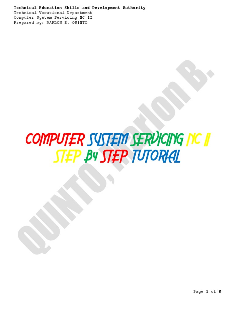 COC 3 - Setup Computer Servers Tutorial | PDF | Remote Desktop Services ...