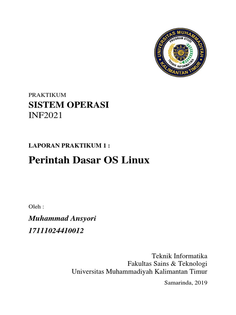 Format Laporan PRAKTIKUM SISTEM OPERASI - Muhammad Ansyori Linux 4 | PDF