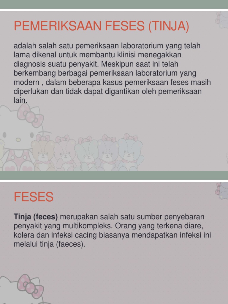 Panduan Lengkap Pemeriksaan Feses | PDF | Sains & Matematika