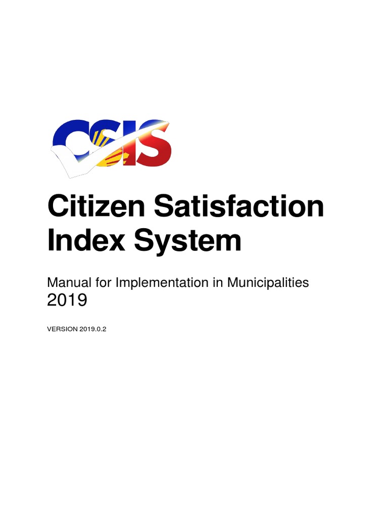 Citizen Satisfaction Index System Manual | PDF | Contentment | Governance