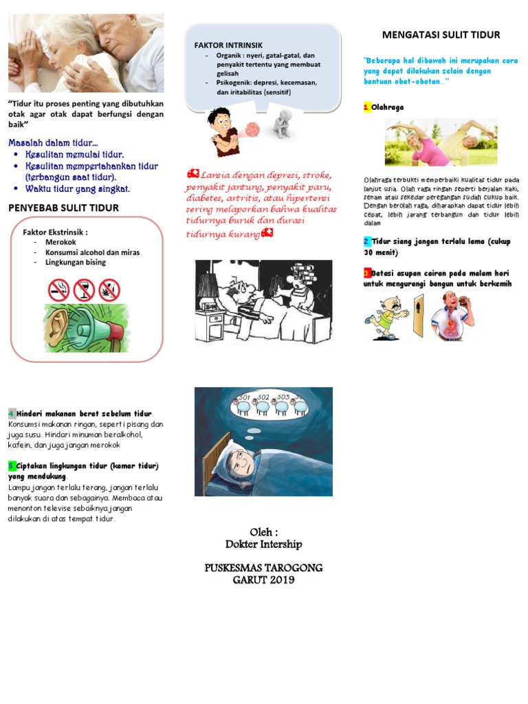 Leaflet Insomnia Pada Lansia | PDF