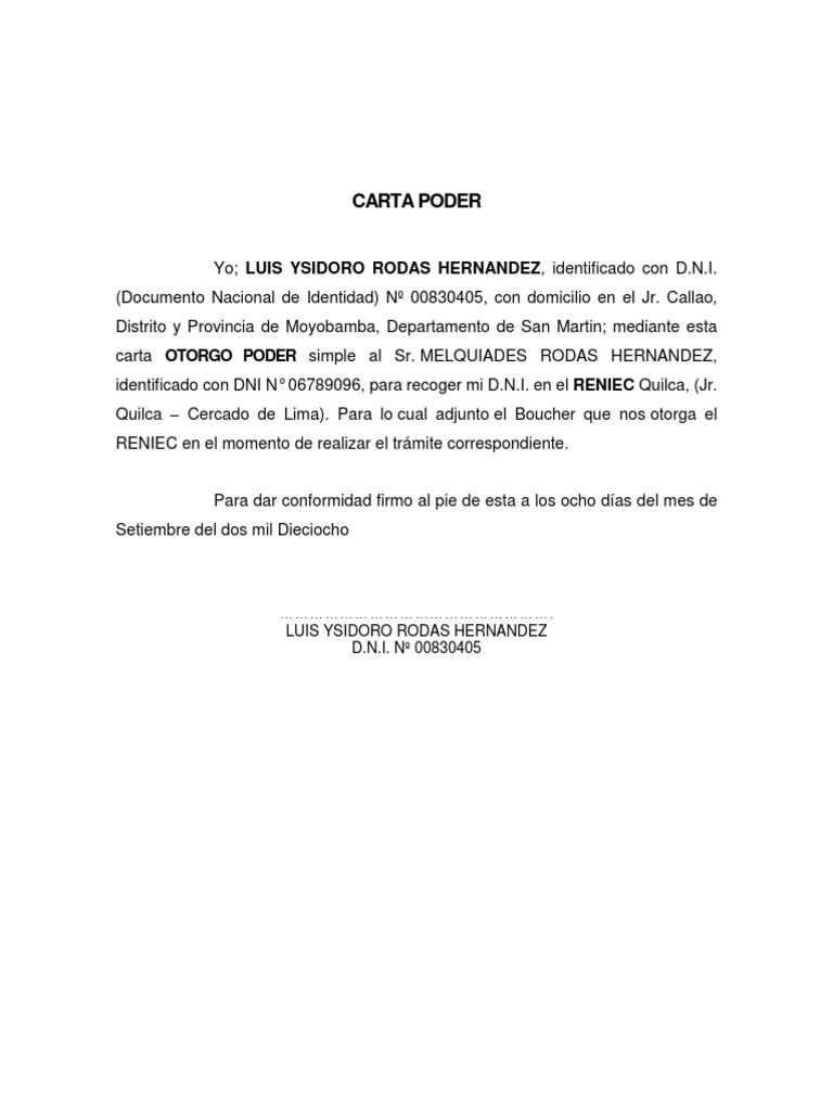 Carta Poder | PDF