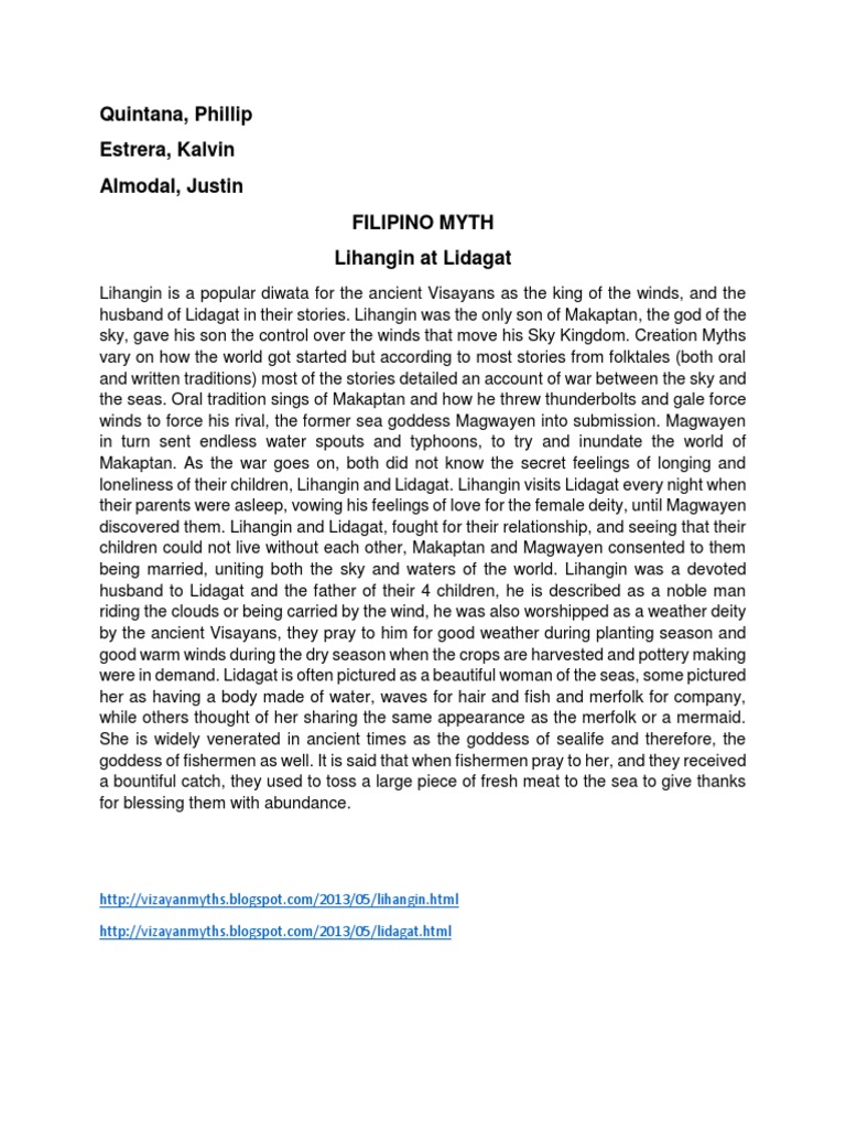 Quintana, Phillip Estrera, Kalvin Almodal, Justin Filipino Myth ...