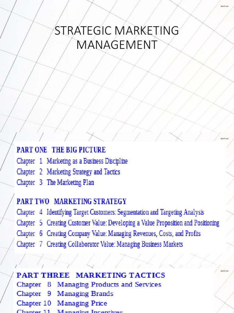 Strategic Marketing Management | PDF | Sales | Marketing