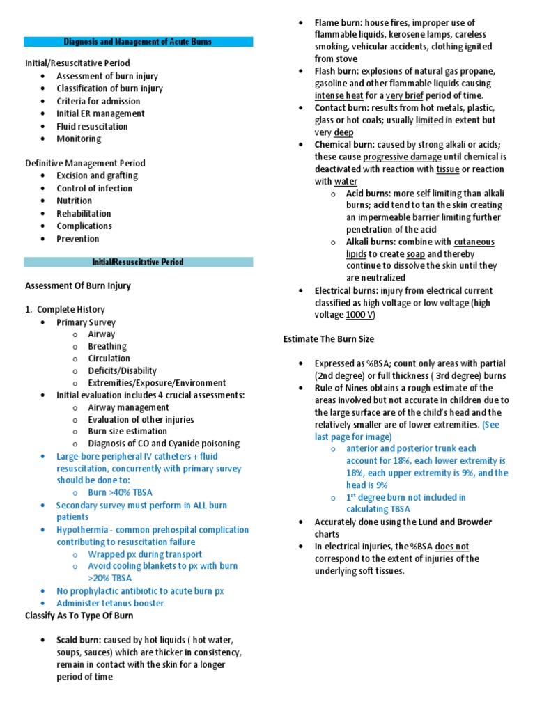 Burns Diagnosis | PDF | Burn | Clinical Medicine