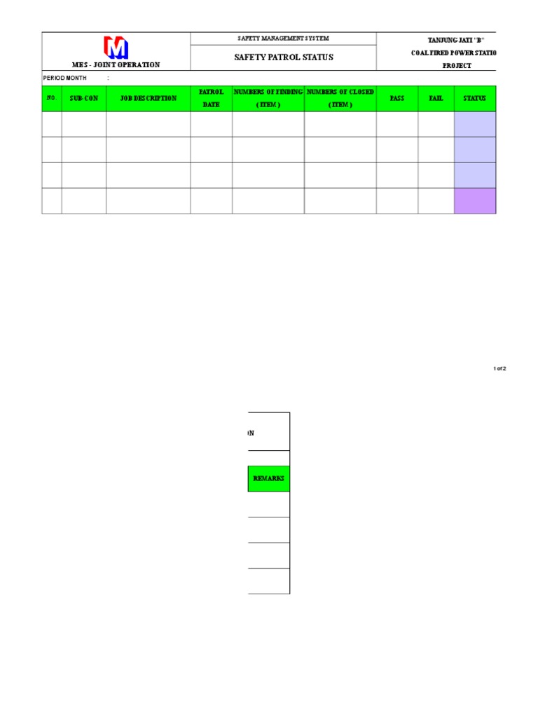 Safety Patrol Status | PDF