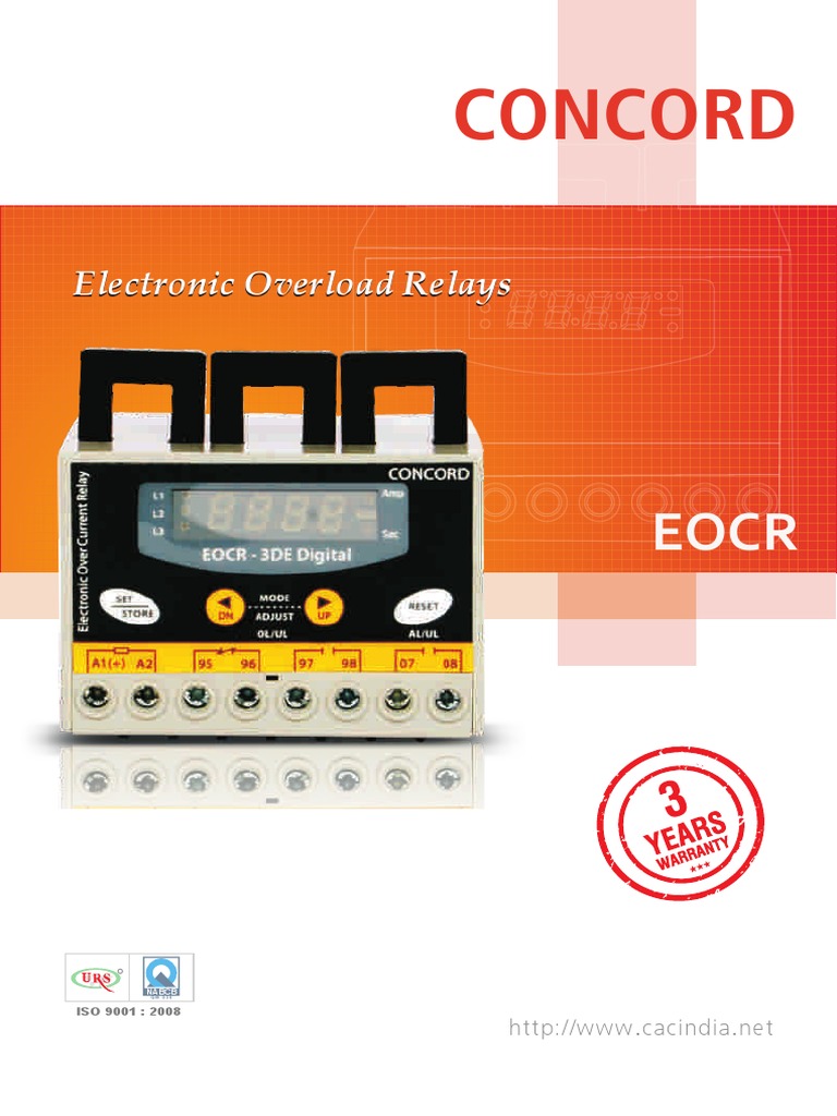 EOCR Relay Catalog | Download Free PDF | Relay | Manufactured Goods