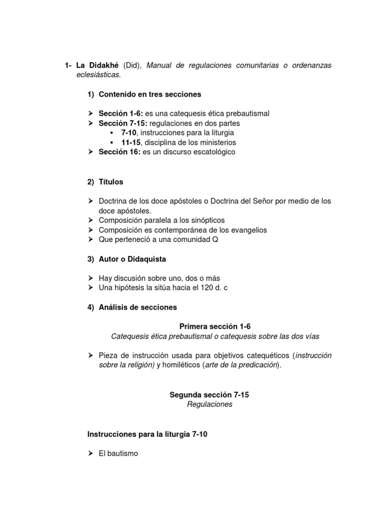 Resumen de La Didaje | PDF