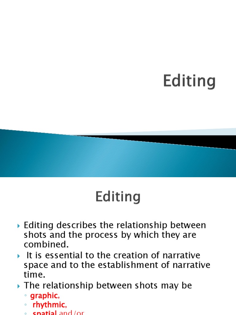 Film Editing | PDF | Data Compression | Media Formats