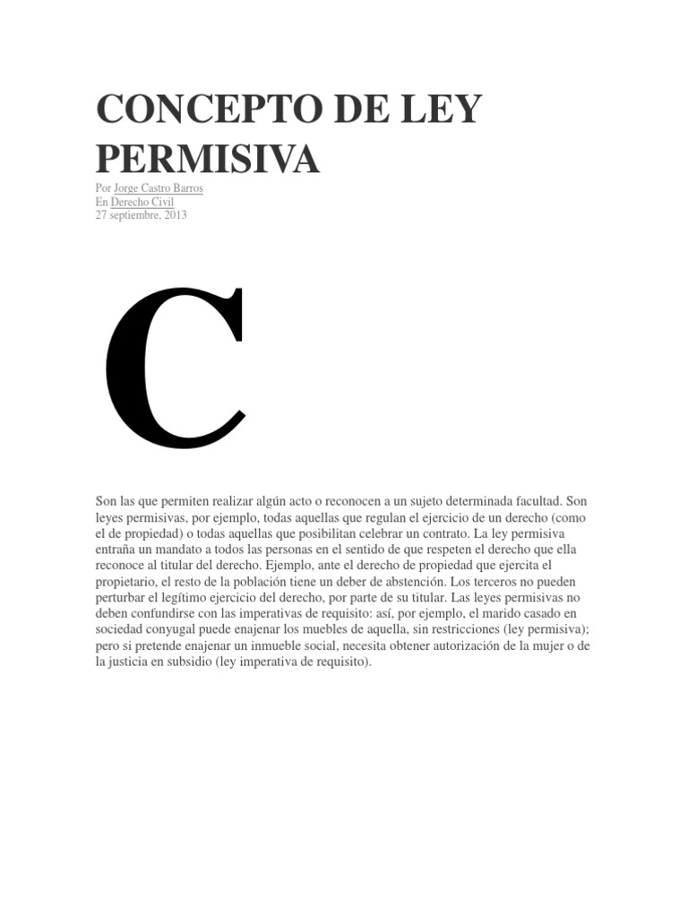 LEY PERMISIVA