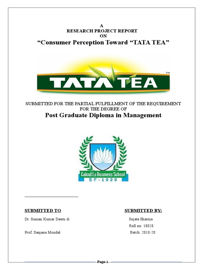TATA-TEA Project Report | PDF | Business