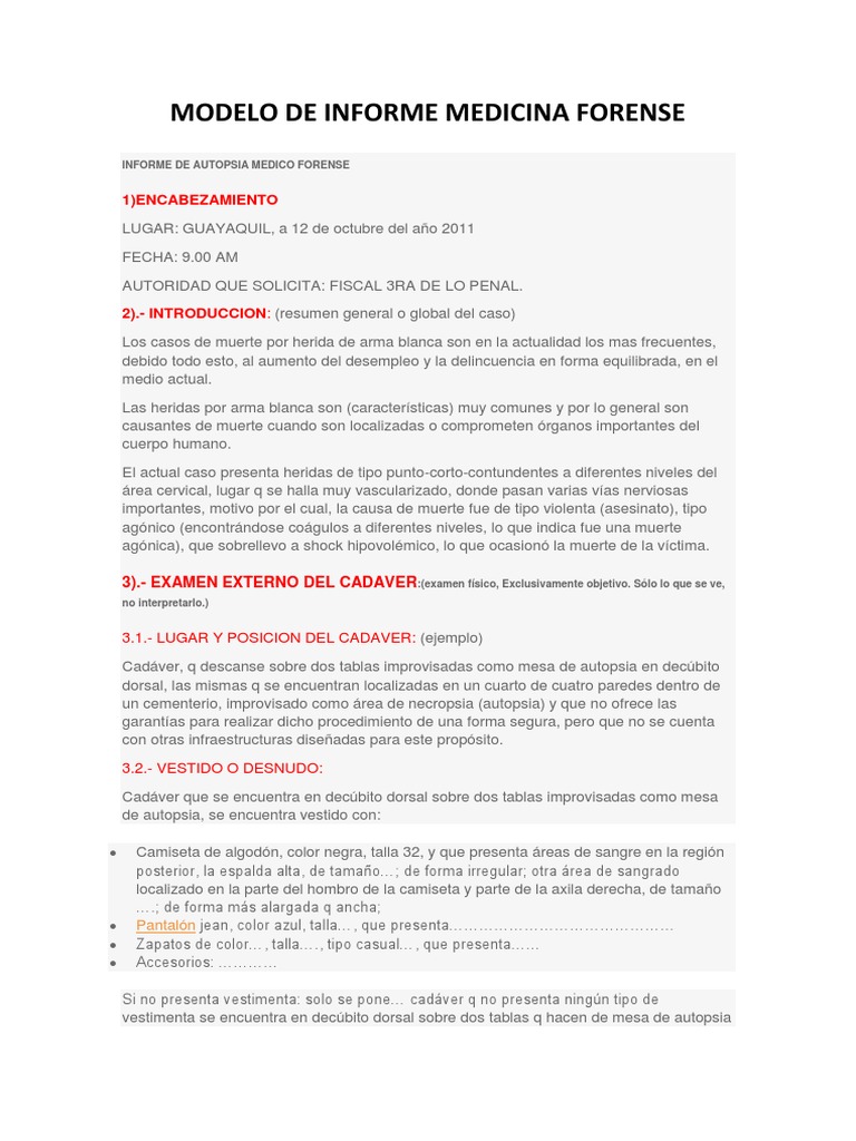 Modelo de Informe Medicina Forense | PDF | Sexo anal | Violación