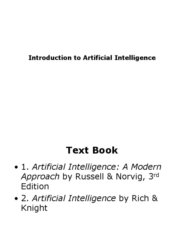 Introduction To Artificial Intelligence | PDF | Artificial Intelligence ...