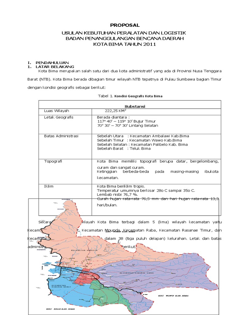 PROPOSAL Logistik BPBD 2011 | PDF