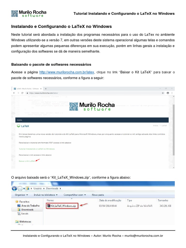 Tutorial Instalando Configurando LaTeX Windows (Versão Atualizada ... Tutorial Instalando Configurando LaTeX Windows (Versão Atualizada ...