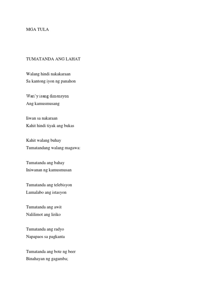 Mga Tula | PDF