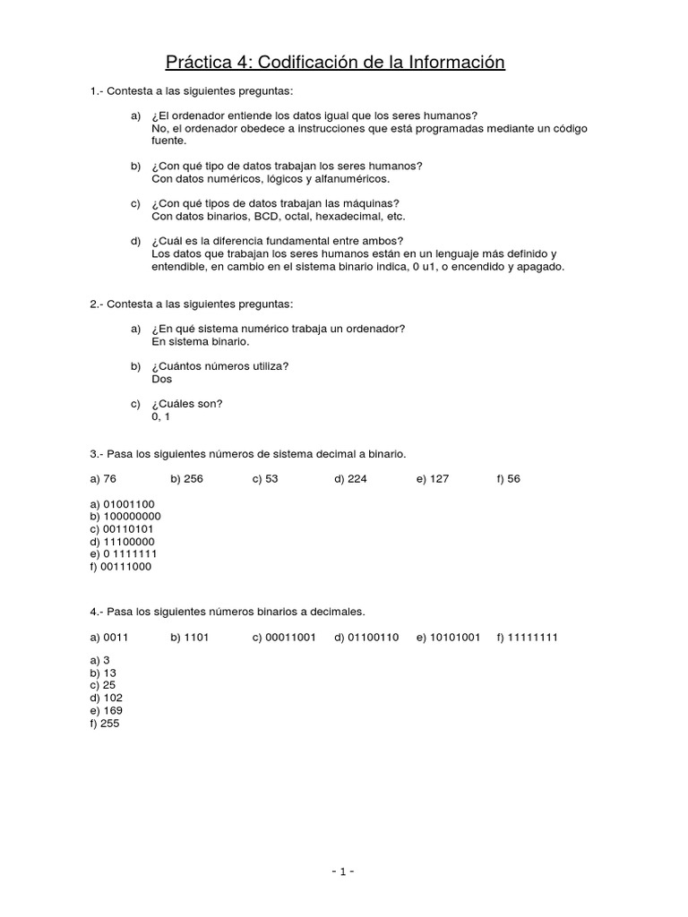 Práctica 4 | Descargar gratis PDF | Ascii | Codificaciones