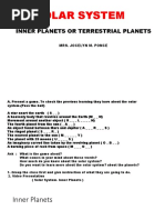 Detailed Lesson Plan With 7es in Science 6 | PDF | Planets | Solar System