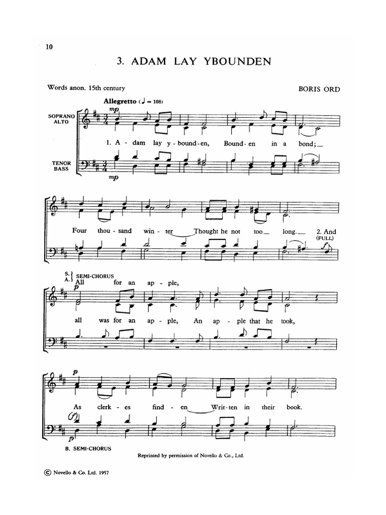 Adam Lay Ybounden (Boris Ord) | Christmas