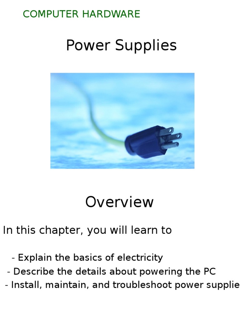 Power Supplies | PDF | Power Supply | Electric Current