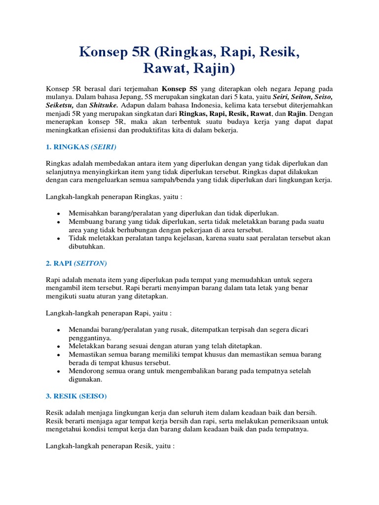 Konsep 5R | PDF