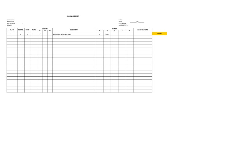 Sound Report: Contoh | PDF