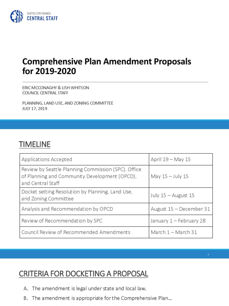 Comprehensive Plan Proposed Amendments | PDF | Land Management | Transport
