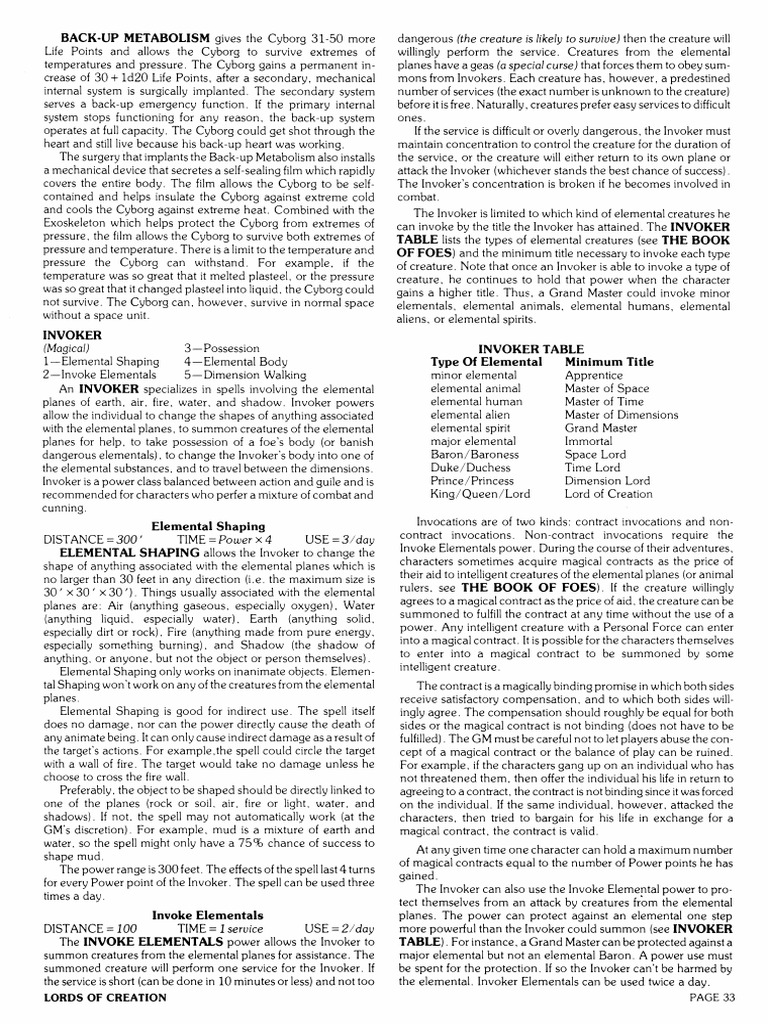 Avalon Hill - Lords of Creation - Core Rules - Part 02 | PDF | Wargames ...