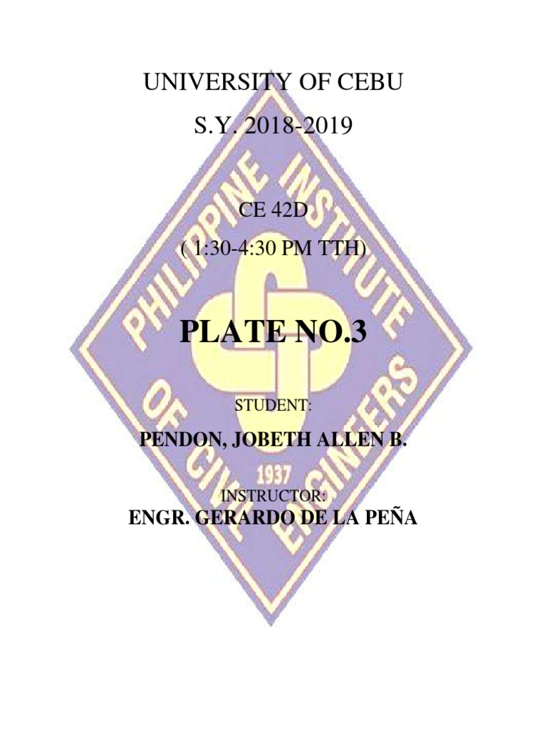CE 42D Student Plate Submissions | PDF