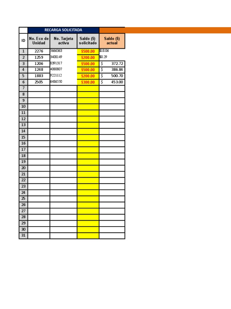 Formato para Gasolina Extra | PDF