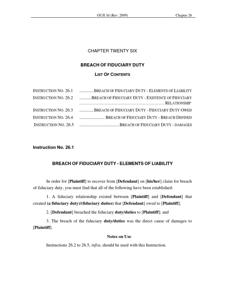 Breach of Fiduciary Duty | PDF | Fiduciary | Damages