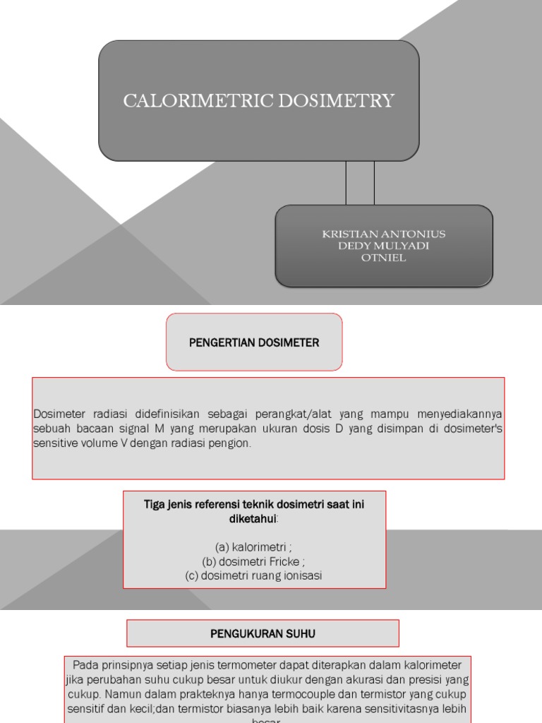 Kalorimeter Dosimetri | PDF